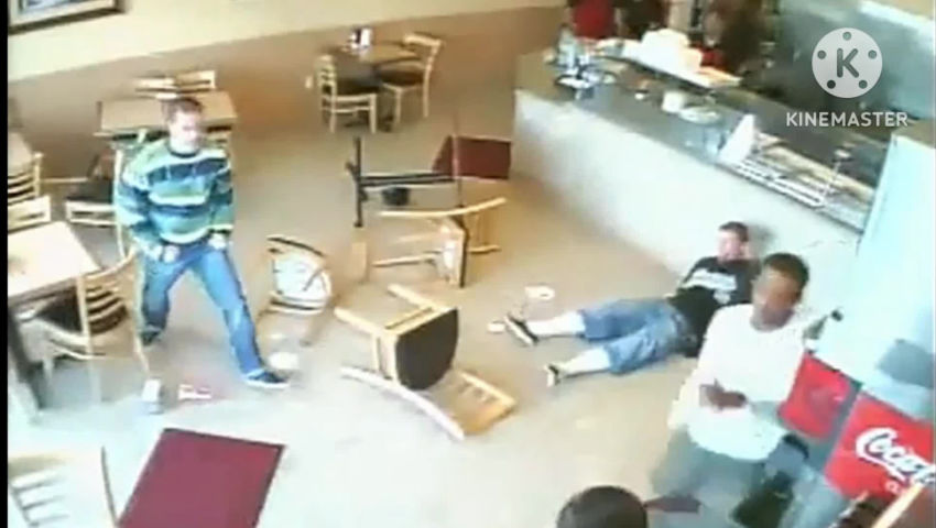 Fighting in a cafeteria in Brazil - GoreSee - Death is Watching over You